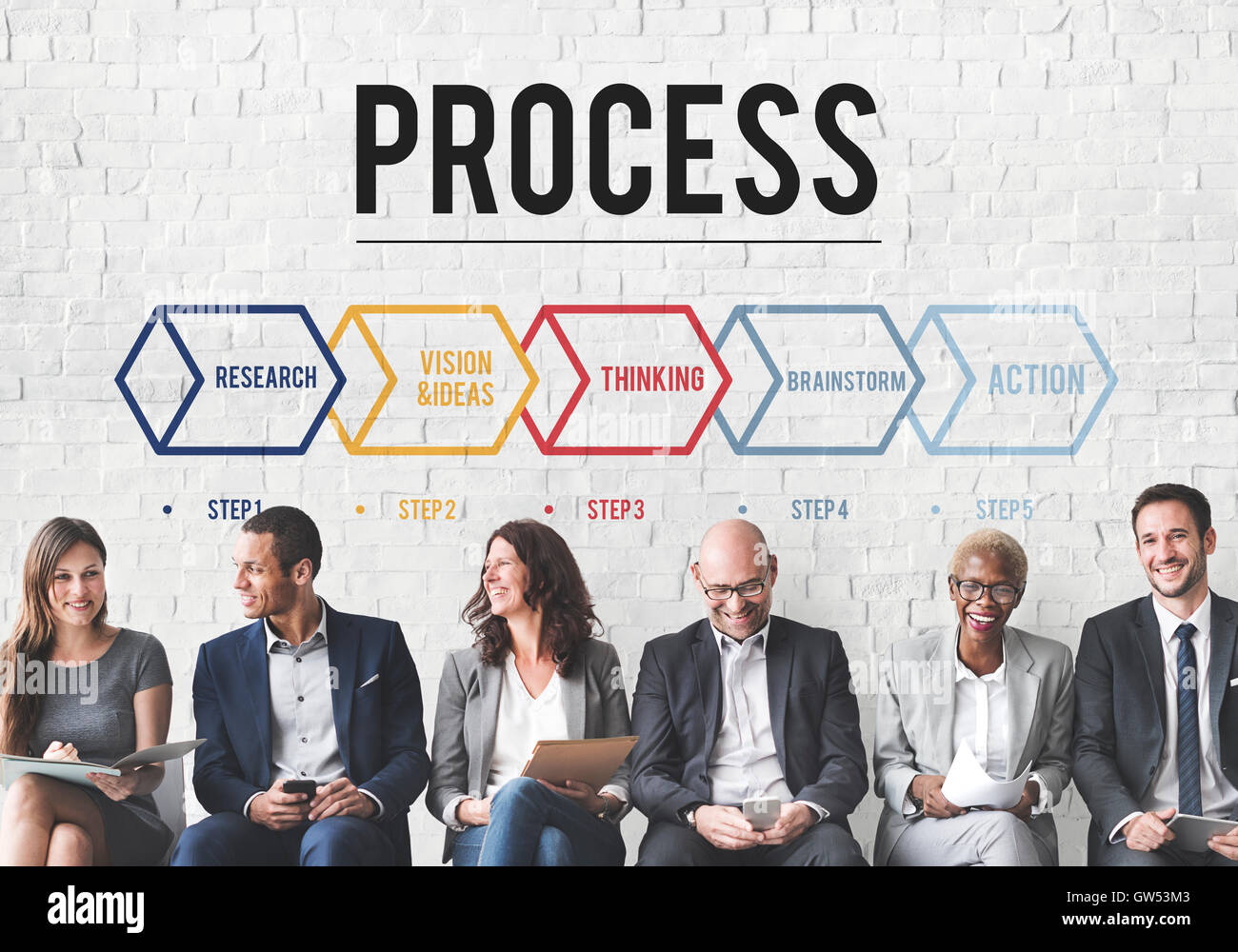 Process Action Operation Practice Steps Graphic Concept Stock Photo - Alamy