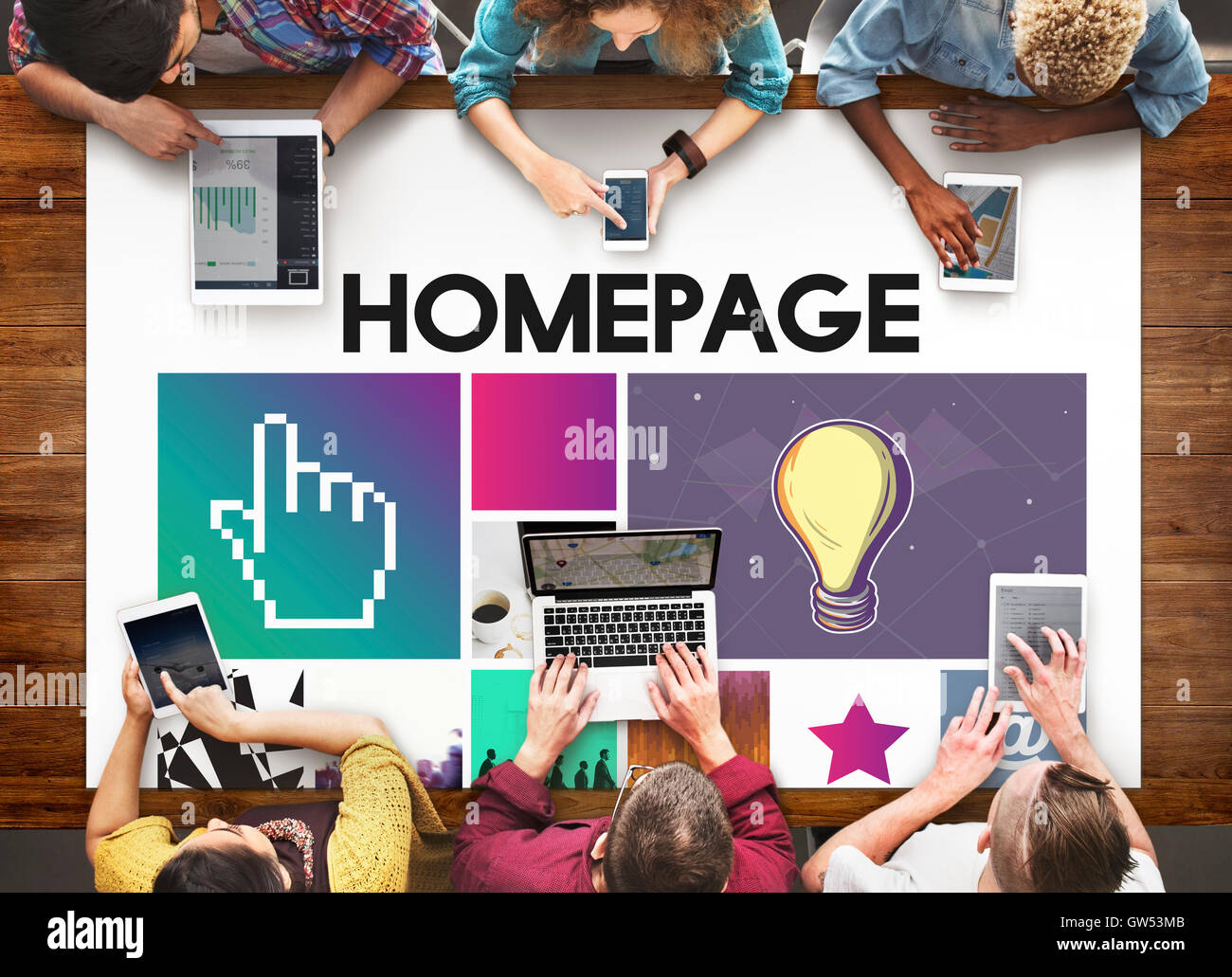 Computer Network Homepage Html Graphic Web Concept Stock Photo - Alamy