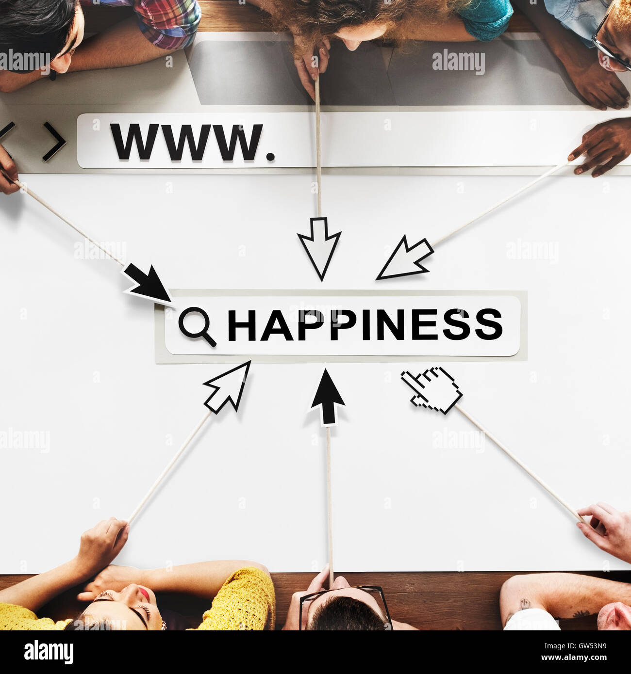 Happiness Positivity Mindset Thinking Wellness Concept Stock Photo - Alamy
