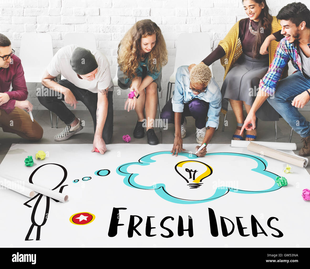 Ideas Creative Innovation Design Concept Stock Photo - Alamy