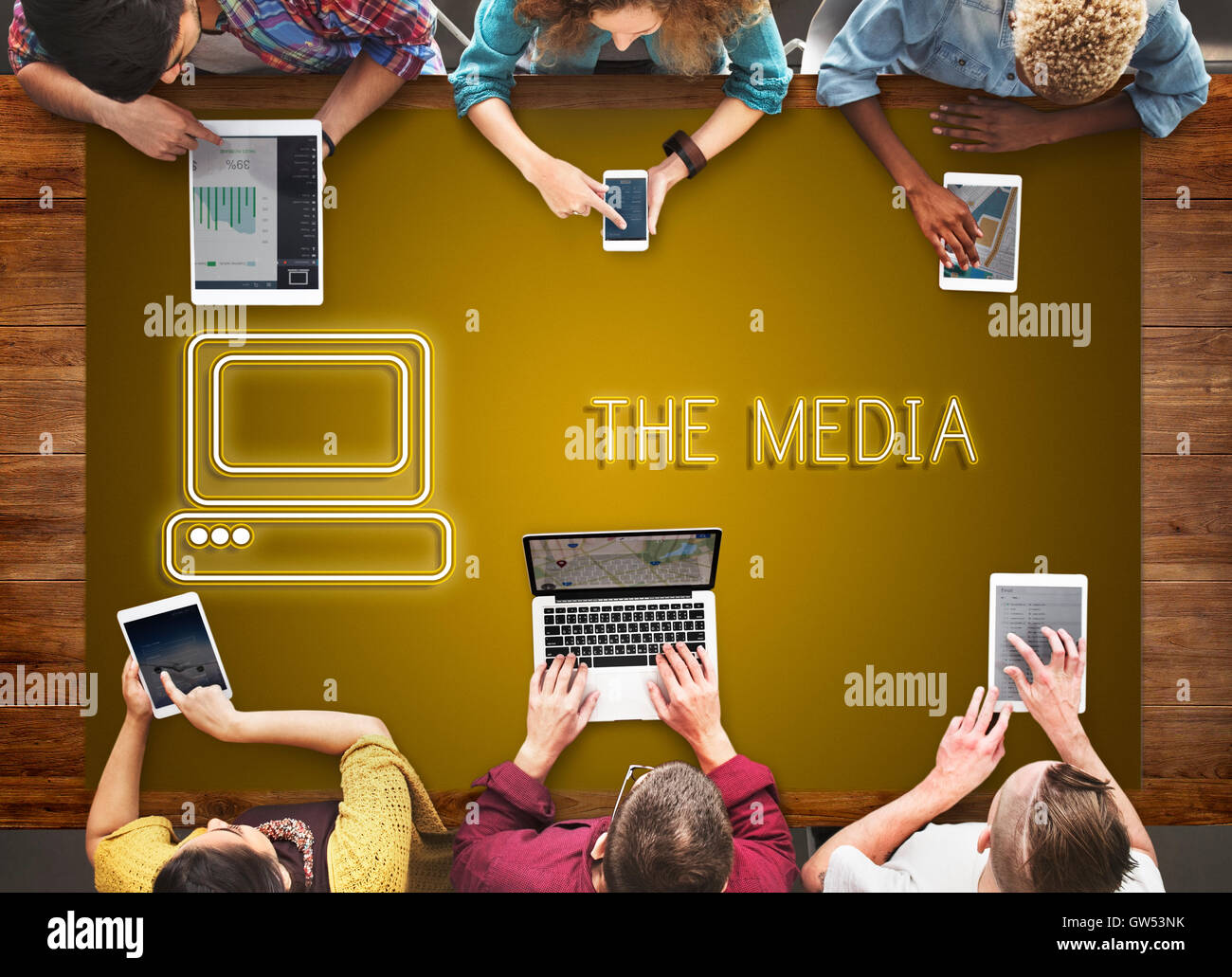 Communication Digital Computer Media Graphic Concept Stock Photo - Alamy