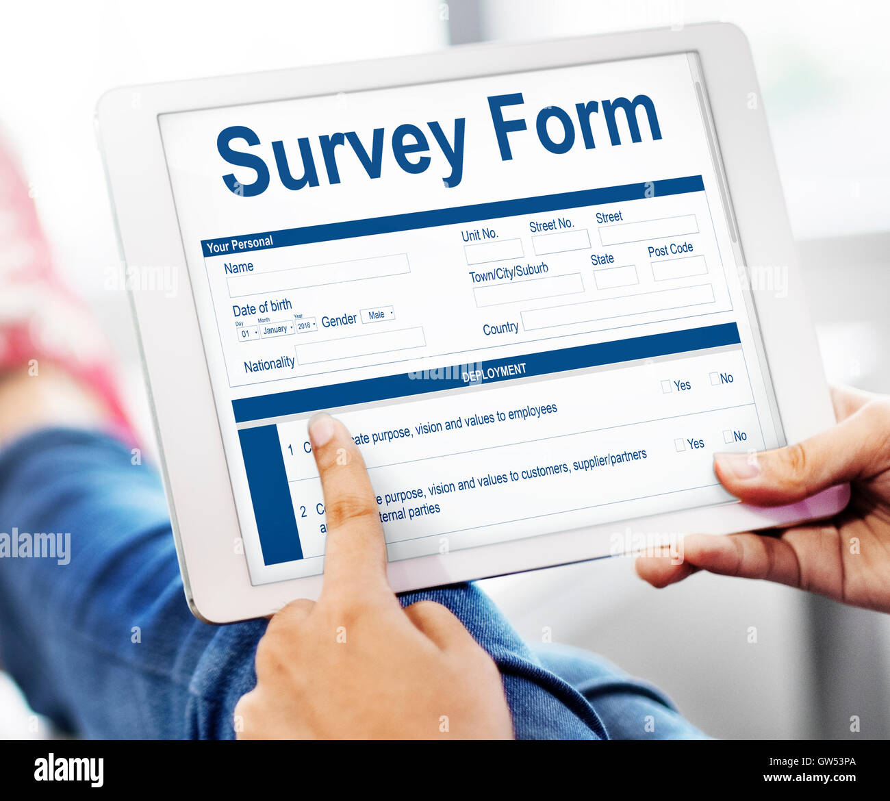 Survey Form Pointing High Resolution Stock Photography and Images - Alamy