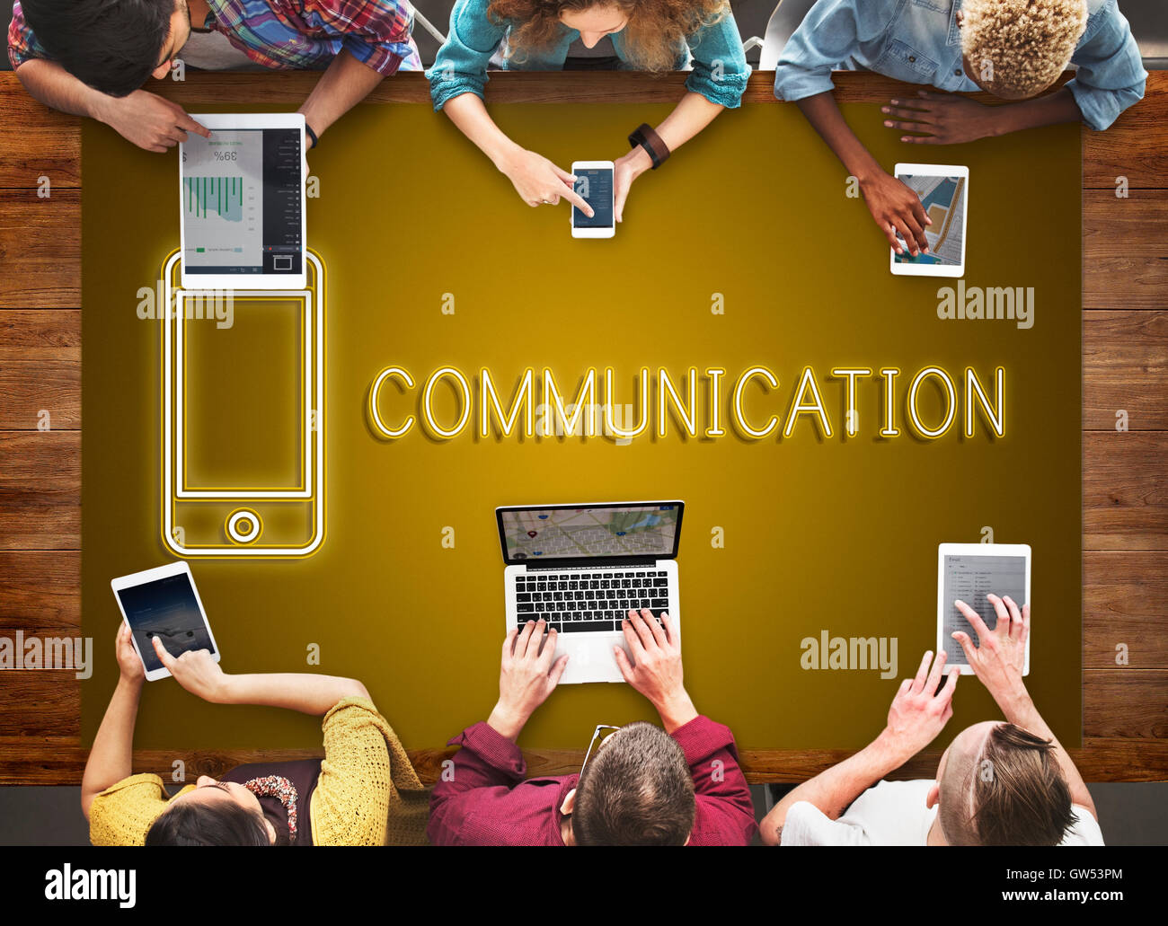 Communication Connection Internet Graphic Concept Stock Photo - Alamy