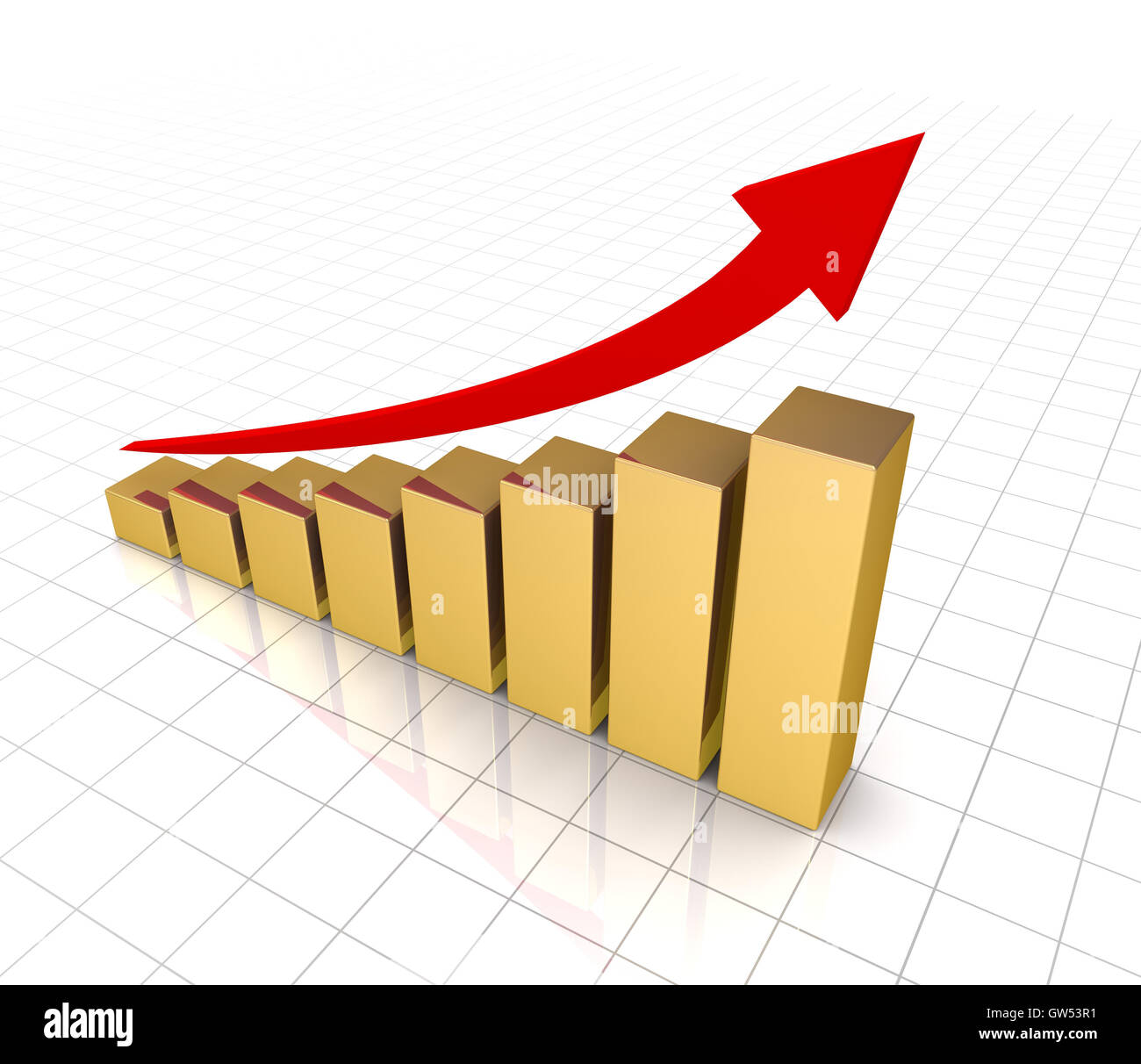 Gold coins graph hi-res stock photography and images - Alamy