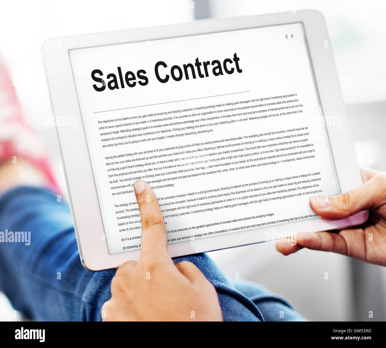 Sales Contract Forms Documents Legal Concept Stock Photo - Alamy