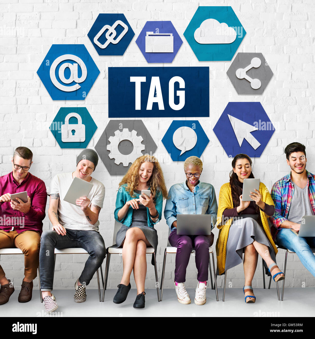 Tag Label Technology Word Graphic Concept Stock Photo - Alamy
