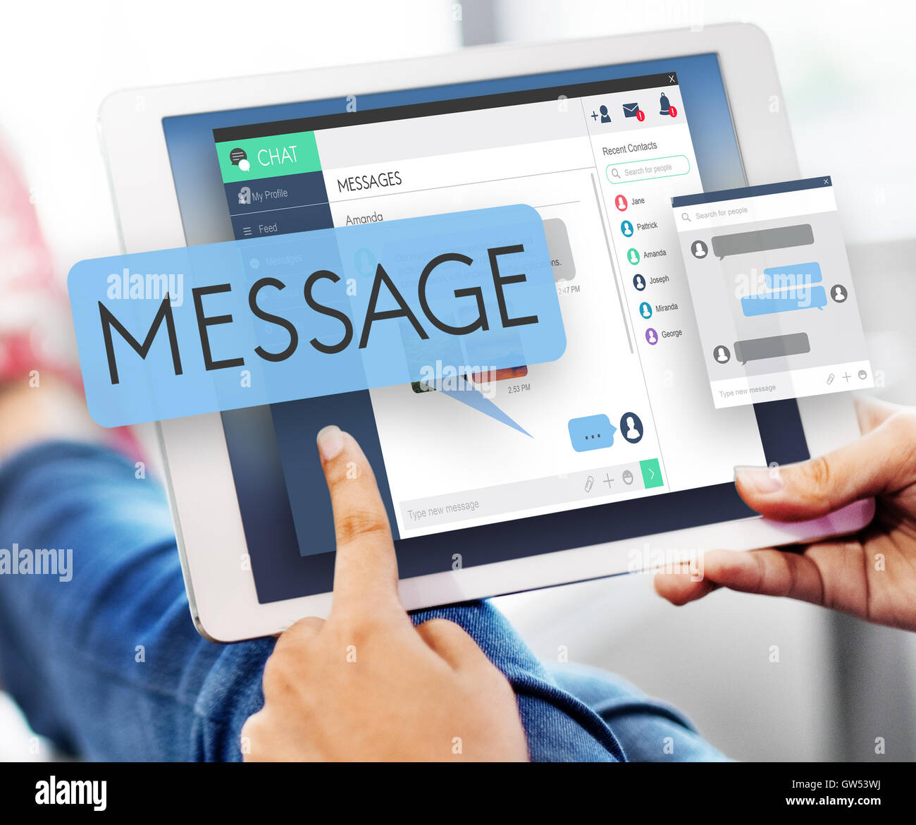 Online Message Email Digital Chatting Concept Stock Photo - Alamy