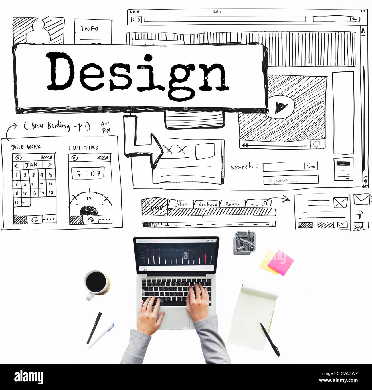 Design Create Creative Imagination Ideas Concept Stock Photo - Alamy