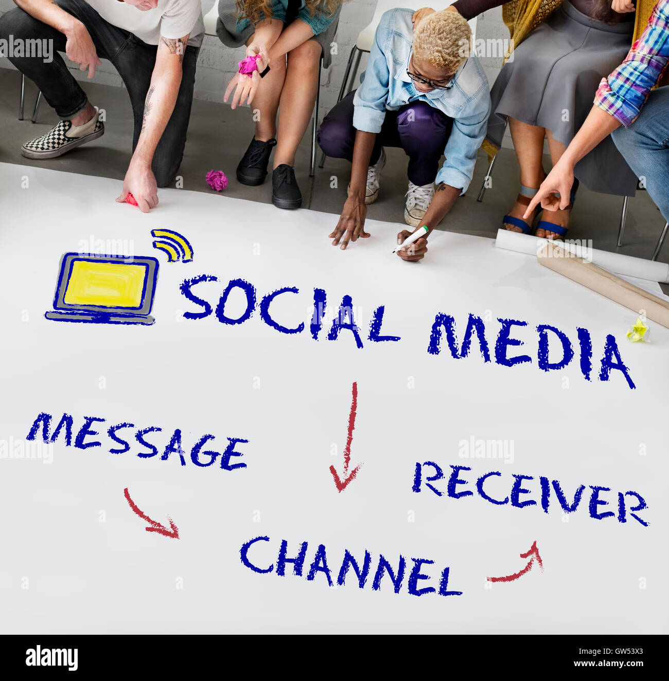 Social Media Channel Connectivity Concept Stock Photo - Alamy