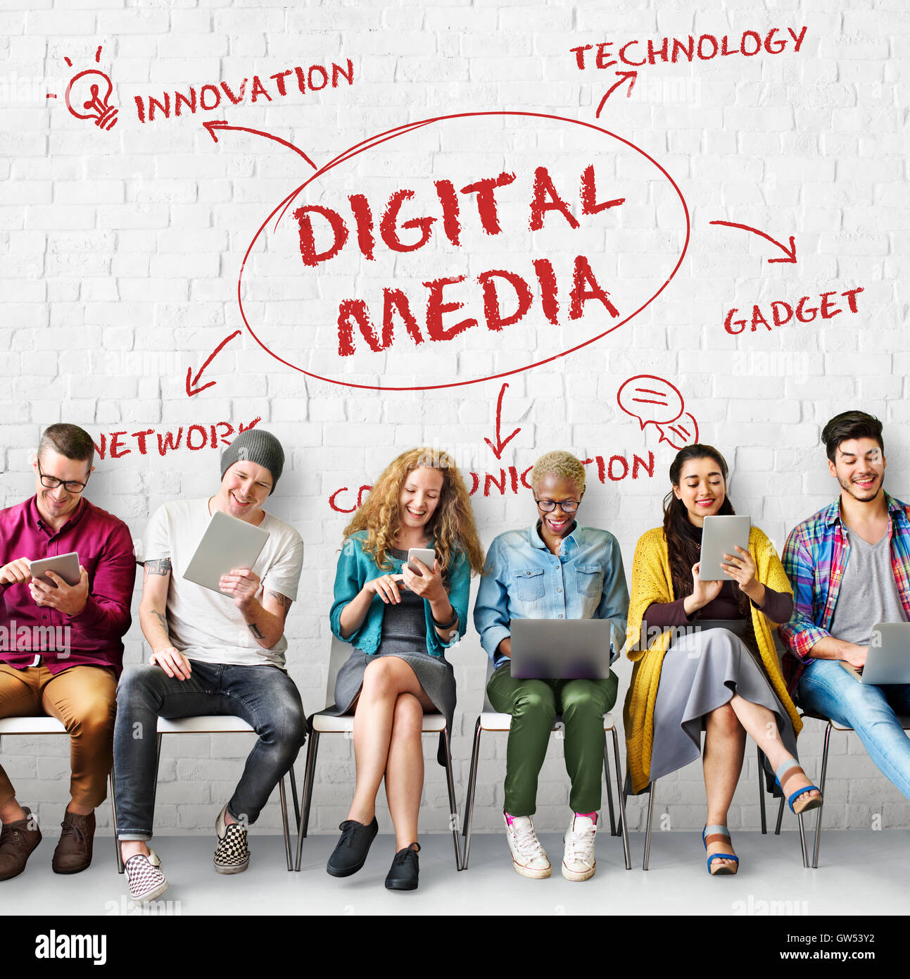 Social Media Communication Connection Network Concept Stock Photo - Alamy