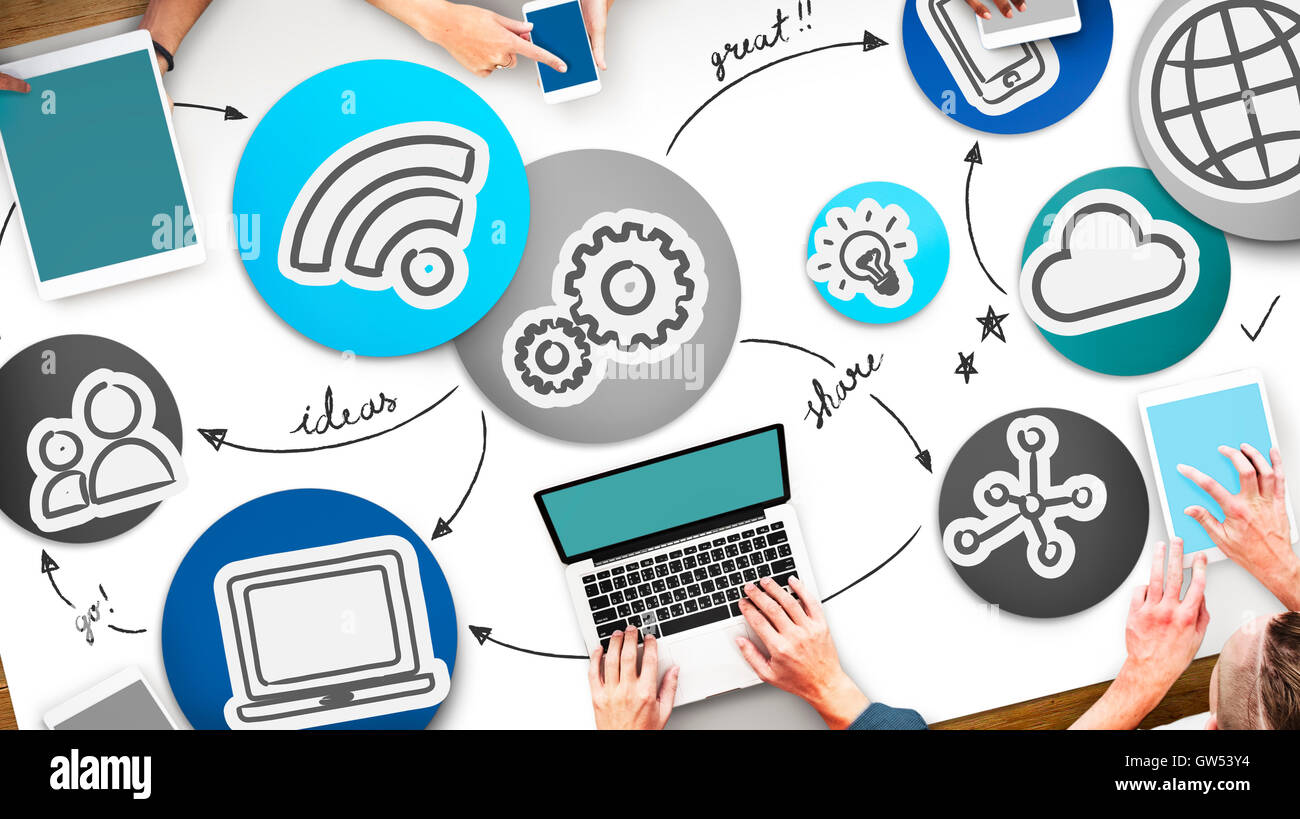 Communication Connection Network Share Concept Stock Photo - Alamy