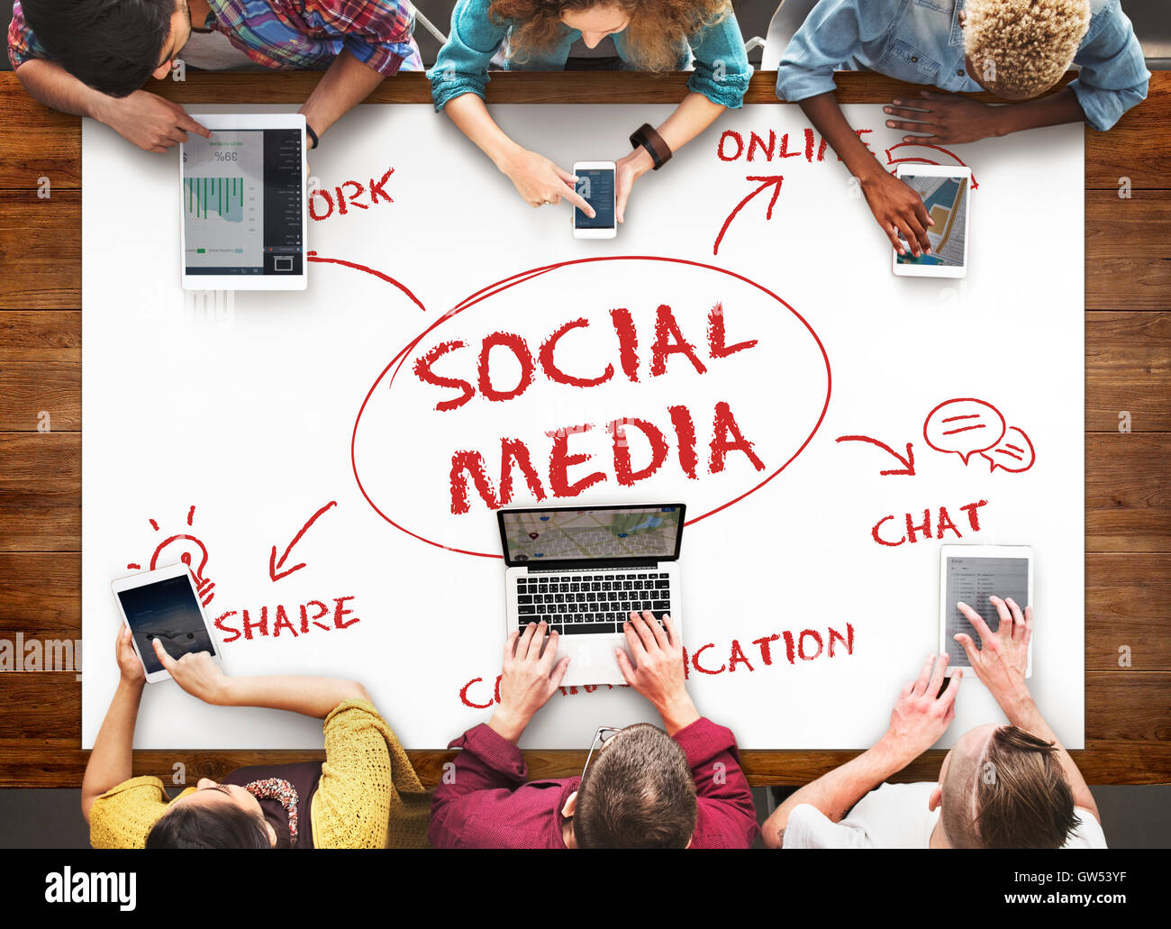 Social Media Communication Online Concept Stock Photo - Alamy