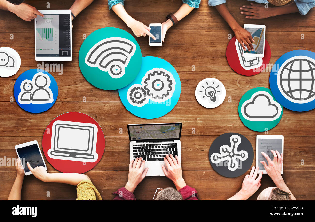 Communication Connection Network Share Concept Stock Photo - Alamy