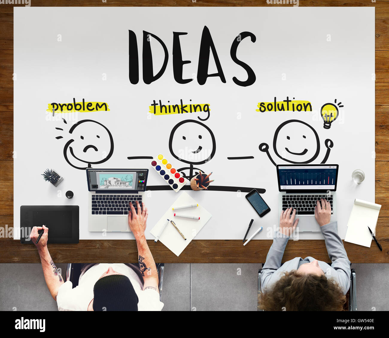 Ideas Creative Thinking People Graphic Concept Stock Photo - Alamy