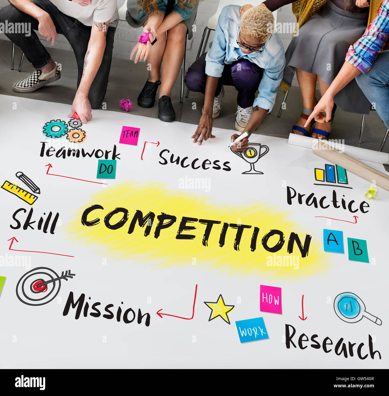 Competition Goal Aim Success Development Concept Stock Photo - Alamy