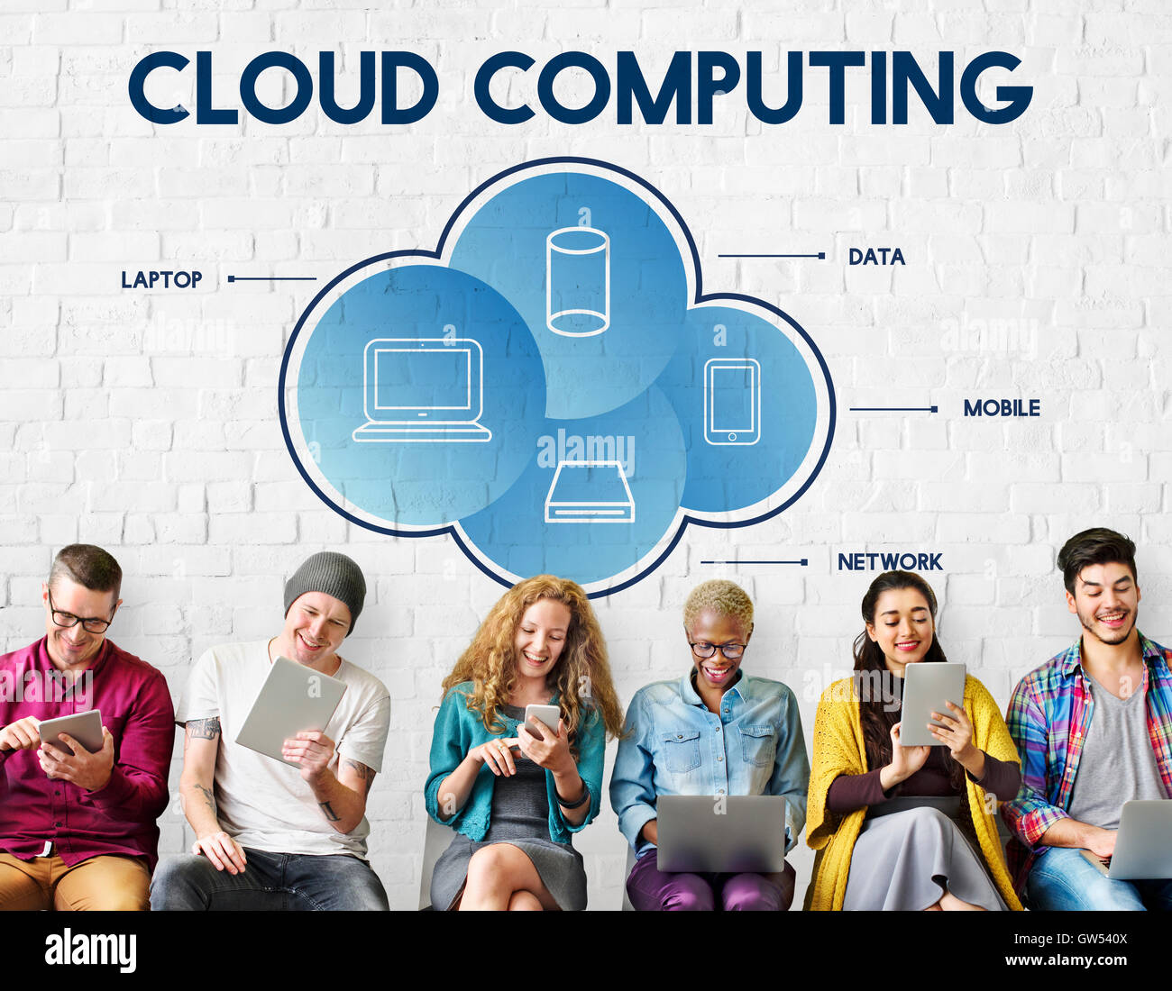 Cloud Computing Data Networking Connection Technology Concept Stock ...