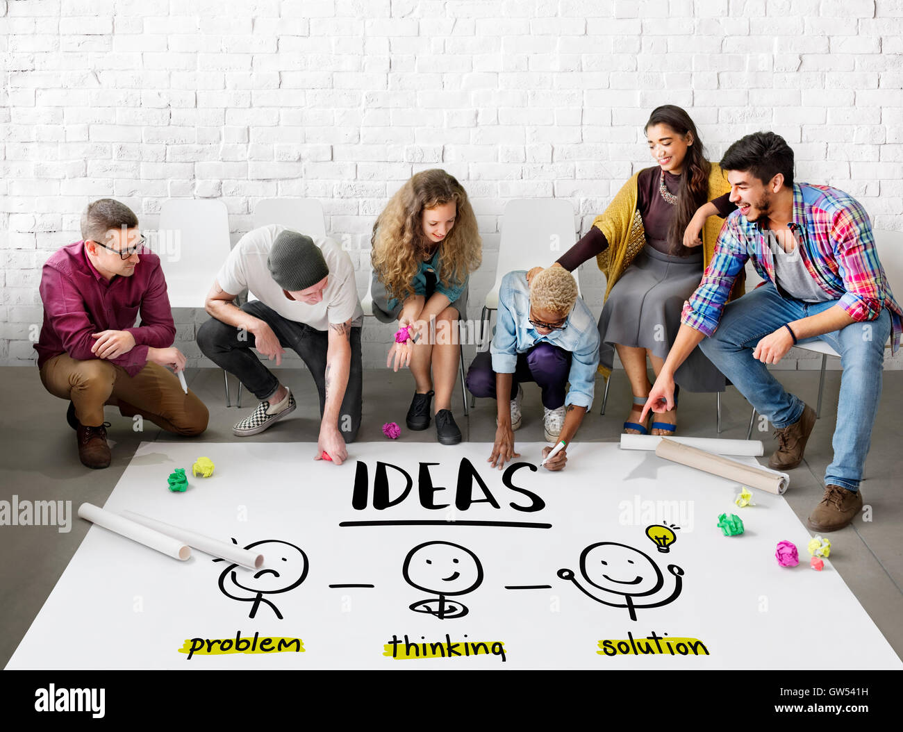 Ideas Creative Thinking People Graphic Concept Stock Photo - Alamy