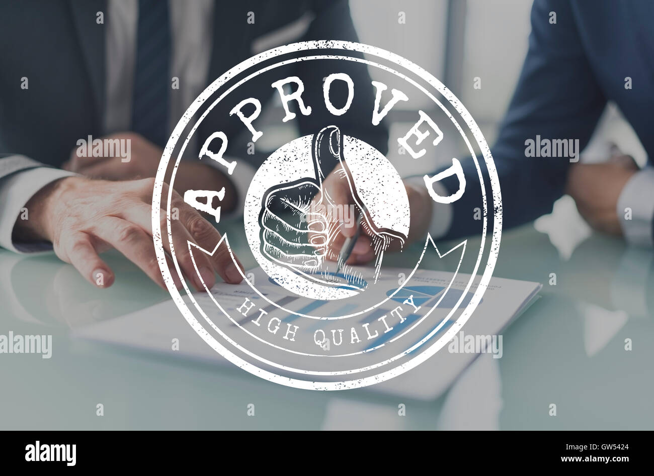 High Quality Guarantee Badge Logo Premium Concept Stock Photo - Alamy