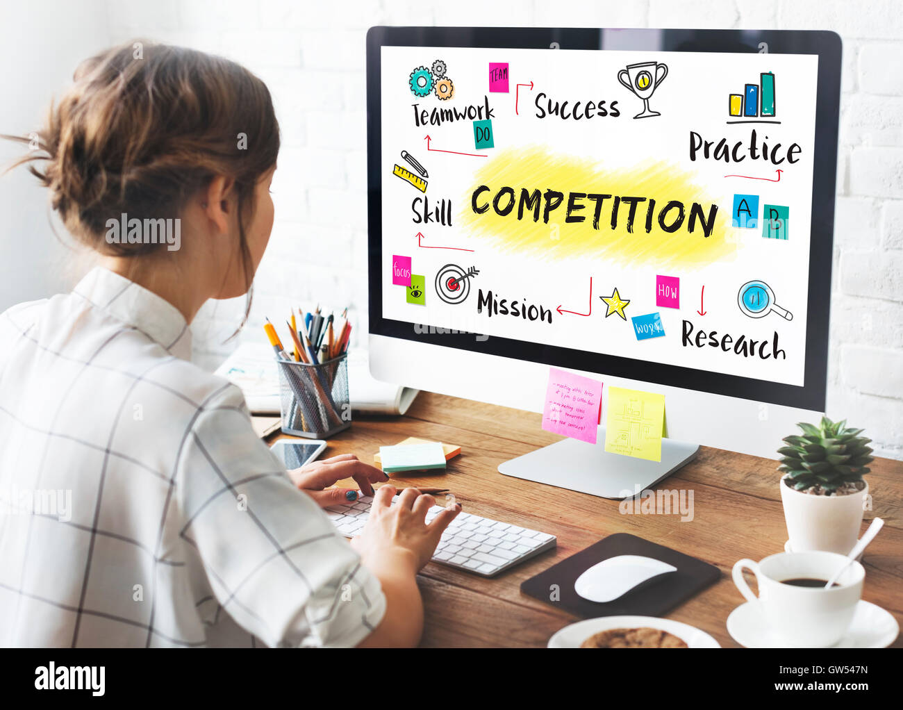 Competition Goal Aim Success Development Concept Stock Photo - Alamy