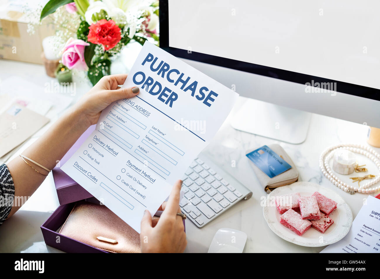 Invoice Billing Information Form Graphic Concept Stock Photo - Alamy