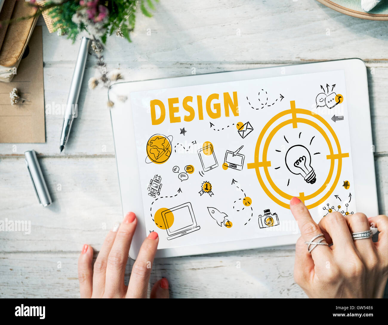 Vision Thinking Progress Invention Design Graphic Concept Stock Photo ...