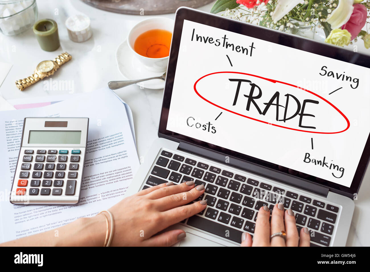 Budget Commerce Revenue Accounting Assets Concept Stock Photo - Alamy