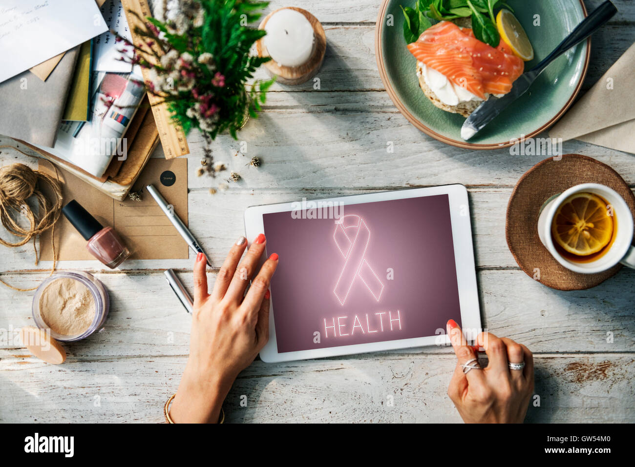 Womens Health Awareness Ribbon Concept Stock Photo - Alamy