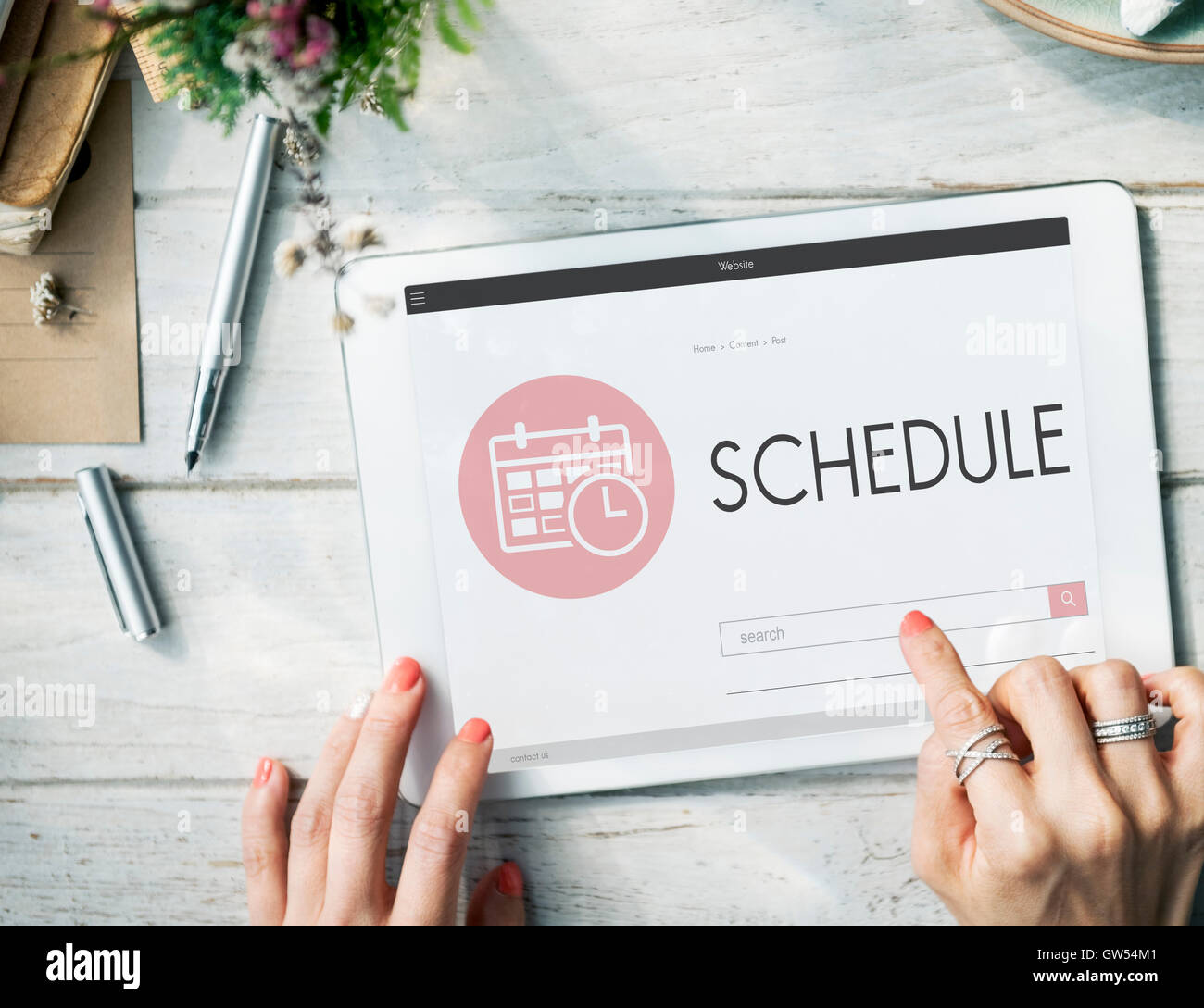 Schedule Appointment Meeting Agenda Planner Concept Stock Photo - Alamy