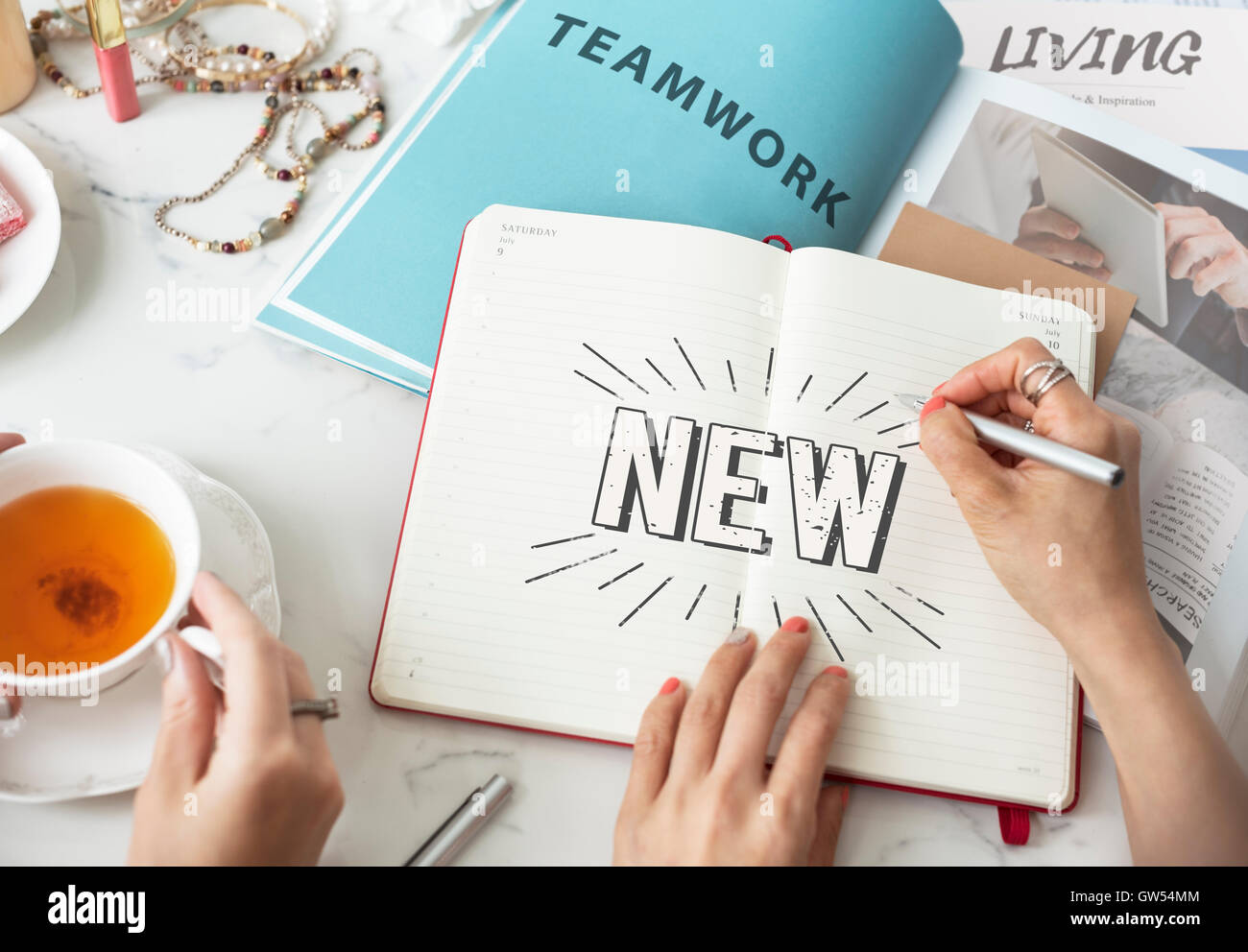 New Sign Advertisement Promotion Concept Stock Photo - Alamy