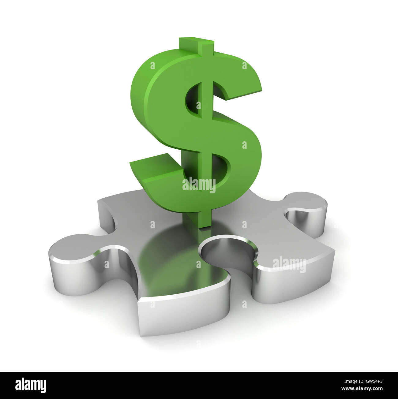 dollar puzzle 3d illustration Stock Photo - Alamy