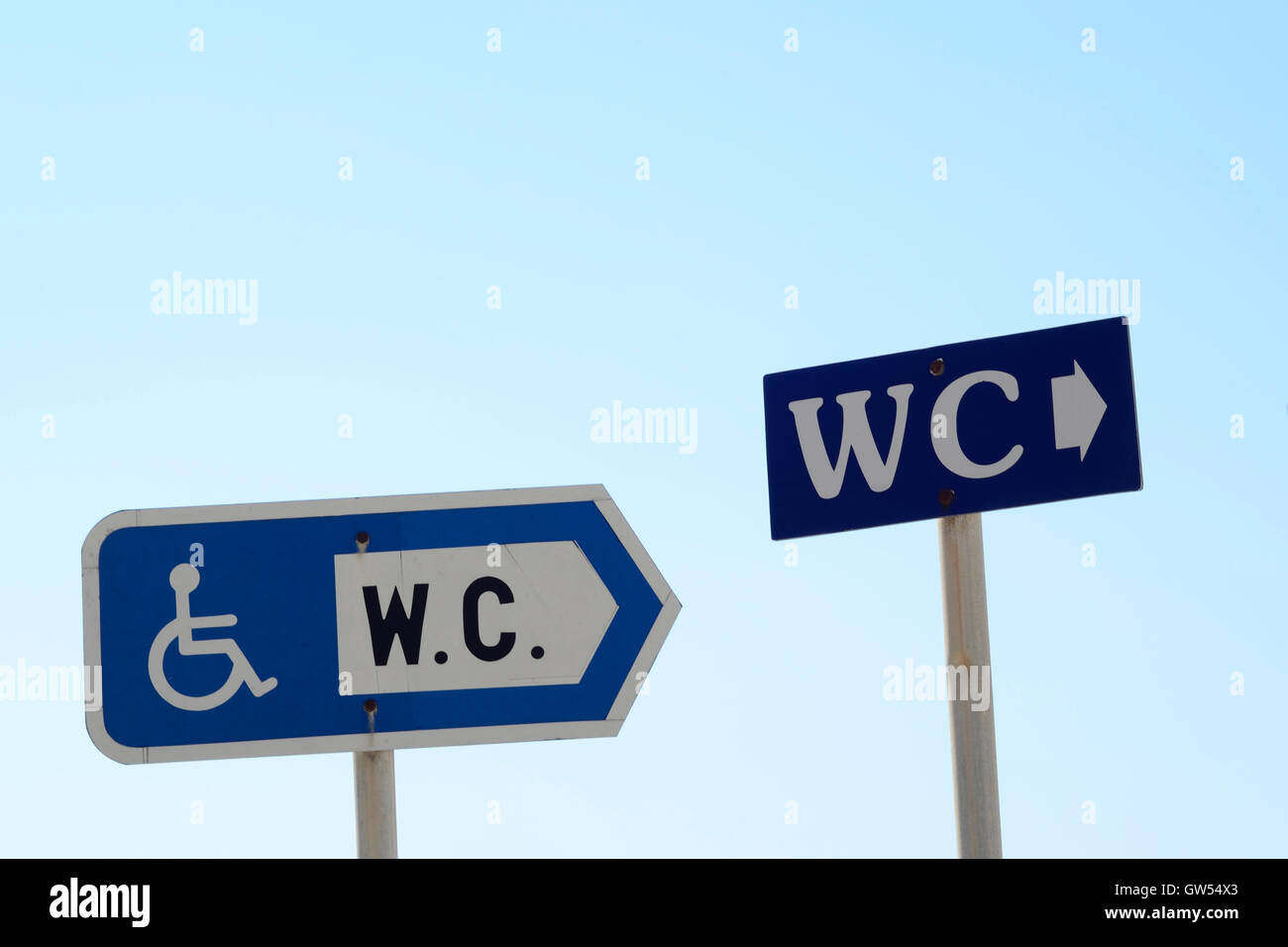 WC Toilet Signs & Disabled Stock Photo - Alamy