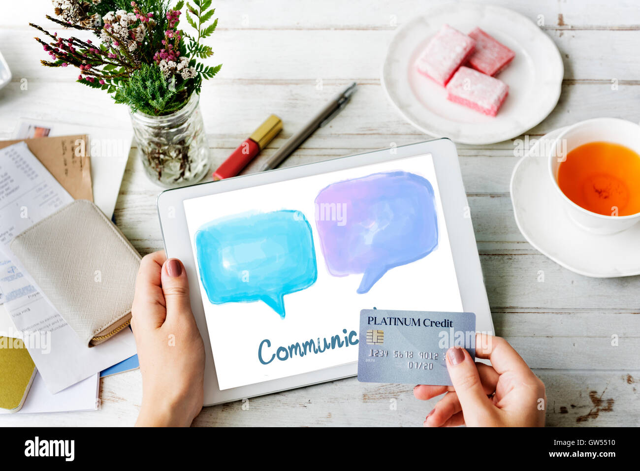 Communication Speech Bubble Symbol Concept Stock Photo - Alamy