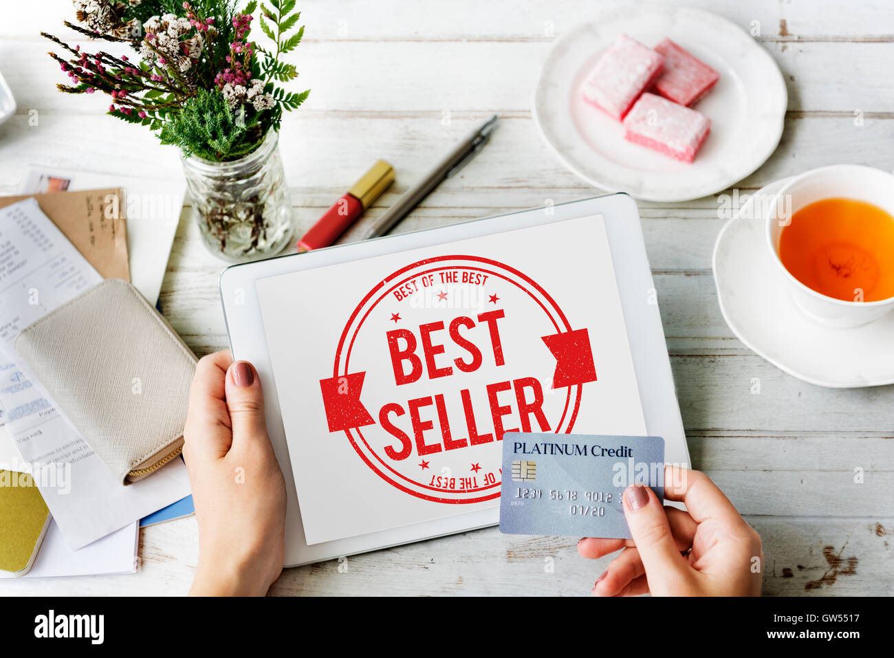 Best Seller Certificate Stamp Concept Stock Photo - Alamy