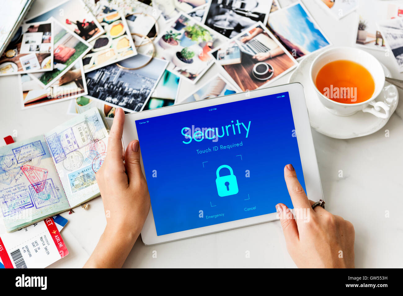 Digital Security Lockscreen Concept Stock Photo - Alamy