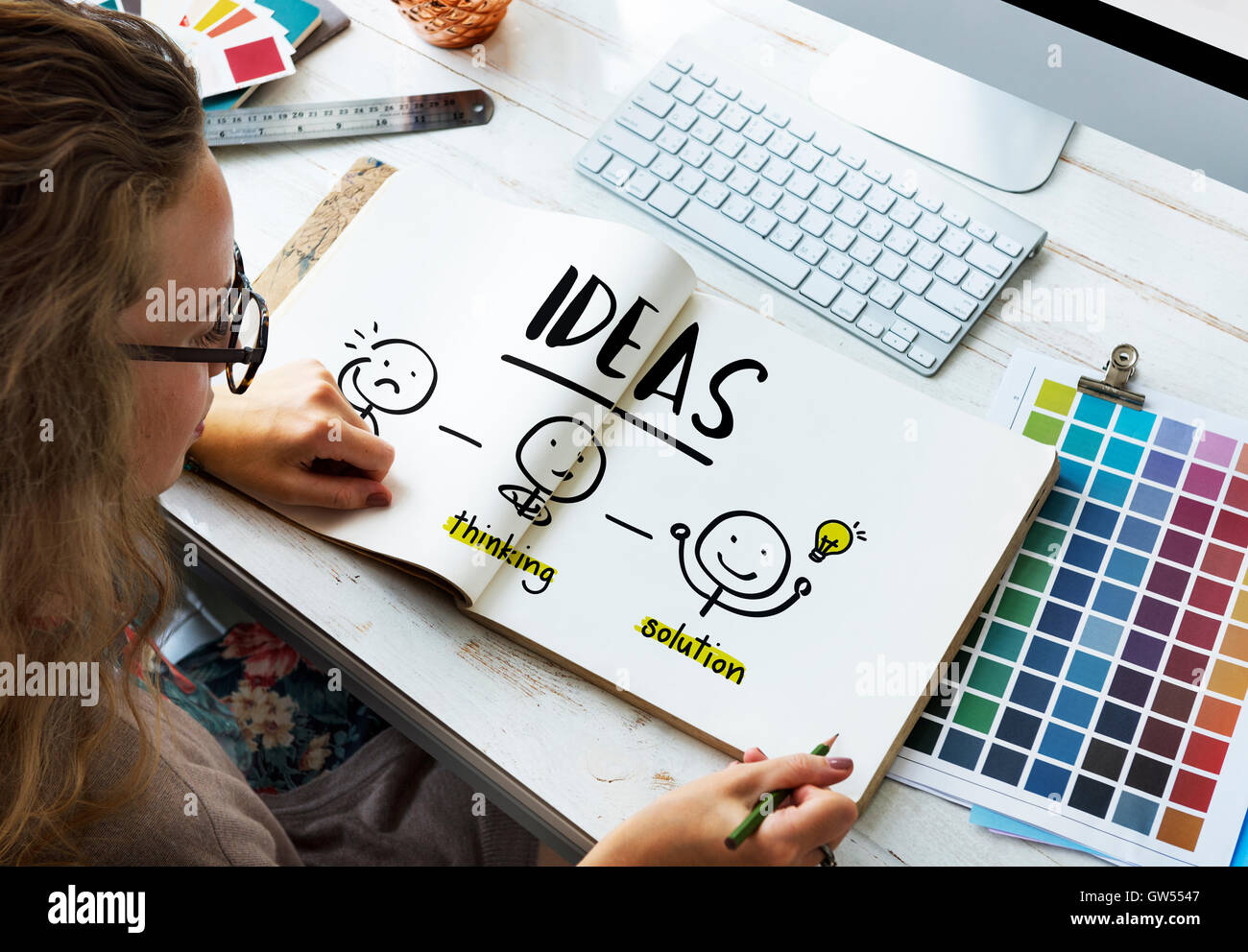 Ideas Creative Thinking People Graphic Concept Stock Photo - Alamy