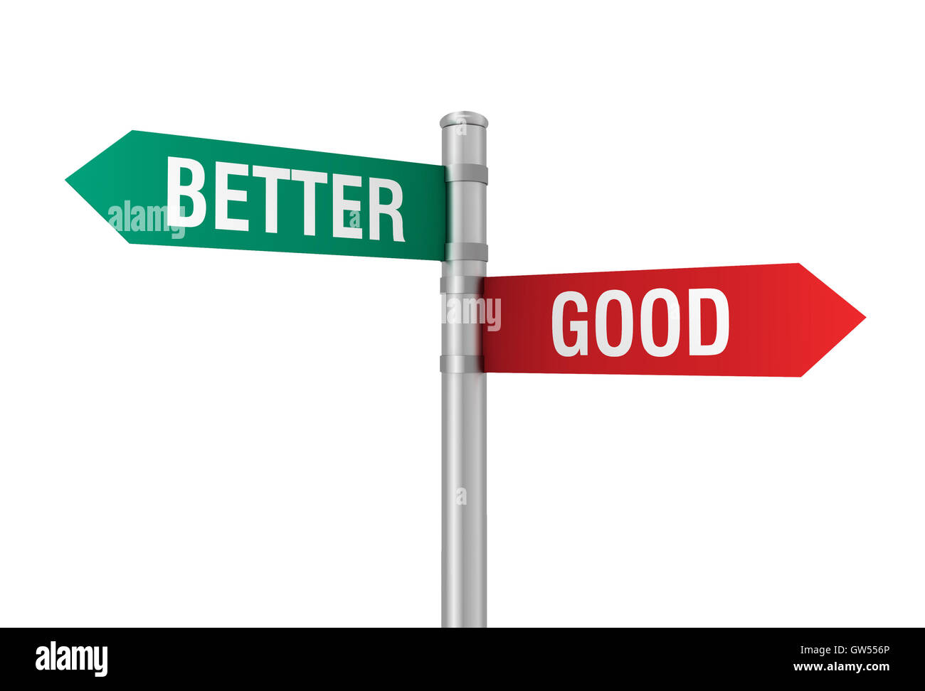 good better road sign 3d illustration Stock Photo - Alamy