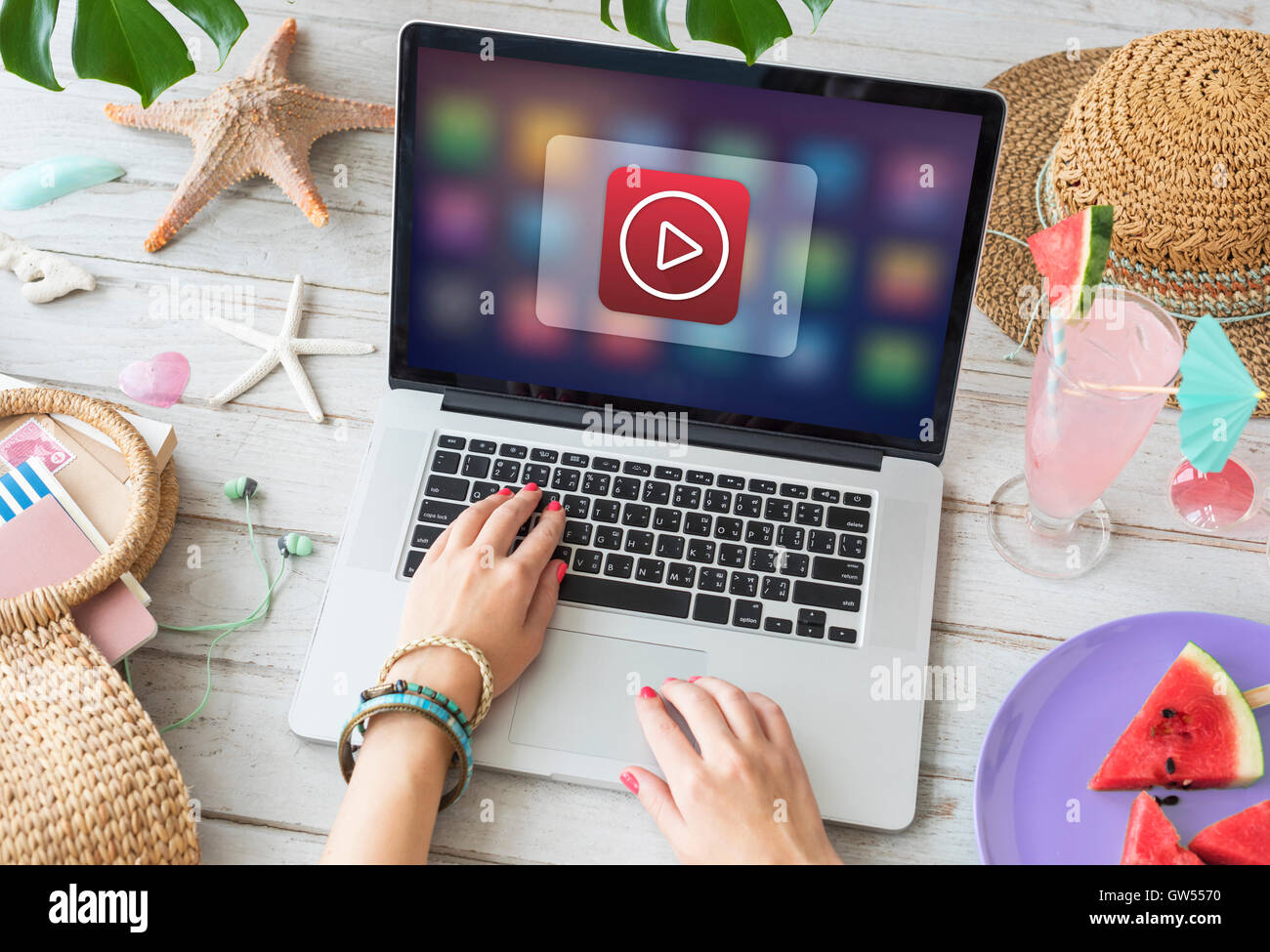 Press Play Button Digital Concept Stock Photo - Alamy