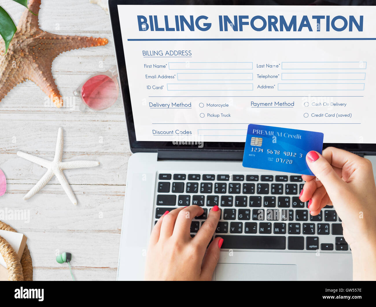 Invoice Billing Information Form Graphic Concept Stock Photo - Alamy