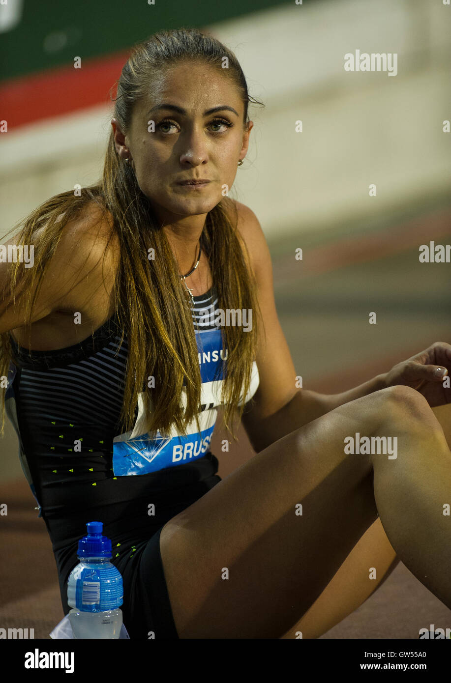 BRUSSELS, BELGIUM - SEPTEMBER 9: Olha Zemlyak competing in the Women's 400m at the AG Insurance ...