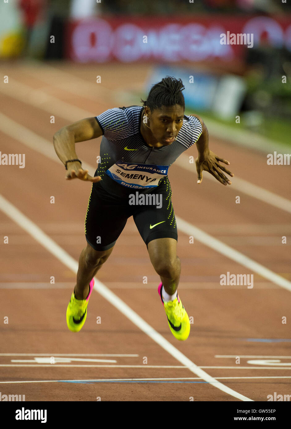 BRUSSELS, BELGIUM - SEPTEMBER 9: Caster Semenya competing in the Women's 400m at the AG ...