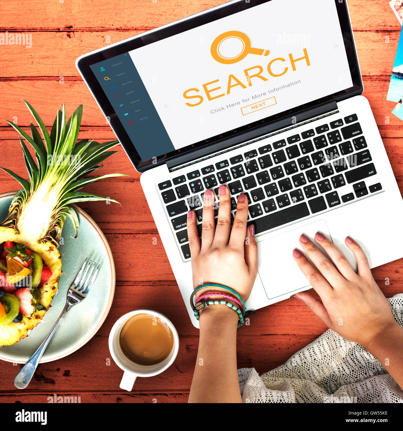 Search Magnifying Exploration Finding Browse Concept Stock Photo - Alamy