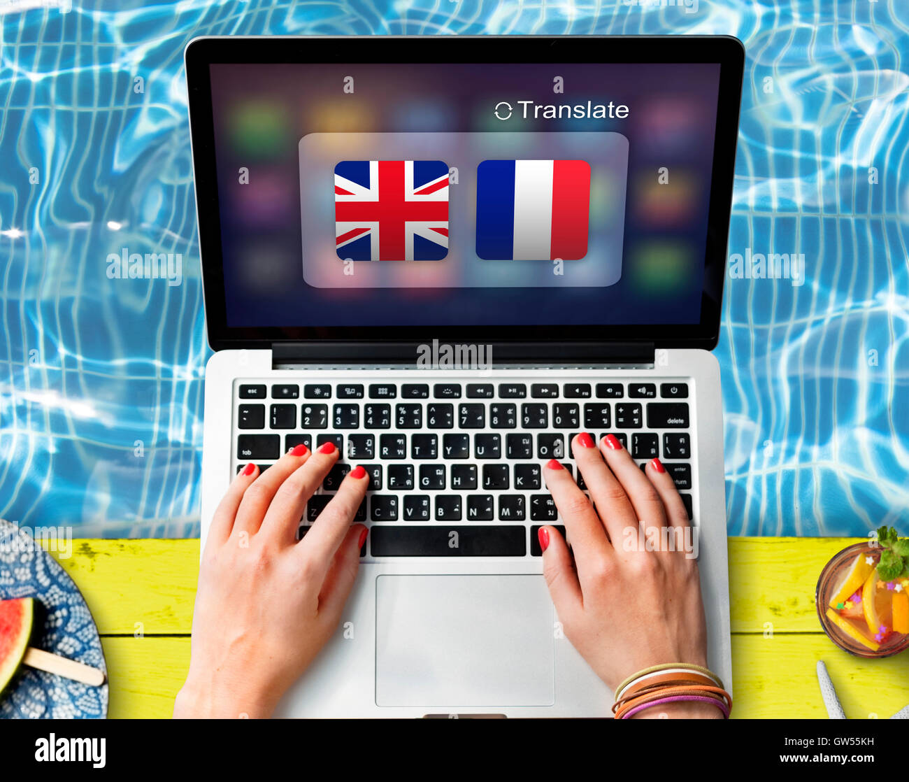 Hands flags different countries hi-res stock photography and images - Alamy