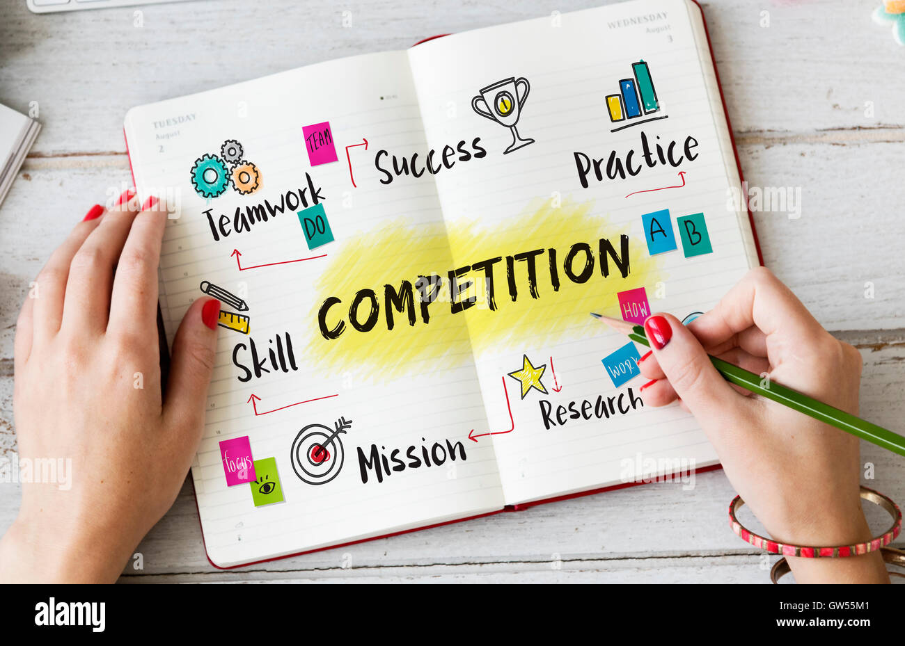 Competition Goal Aim Success Development Concept Stock Photo - Alamy