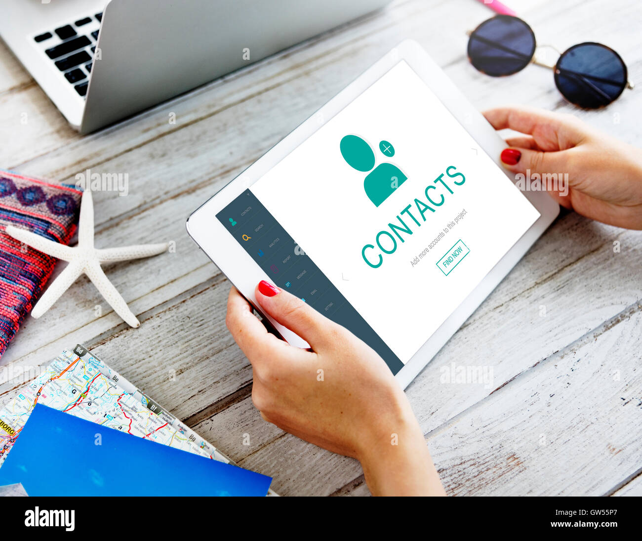 Contact Address Book Communication Information Concept Stock Photo - Alamy