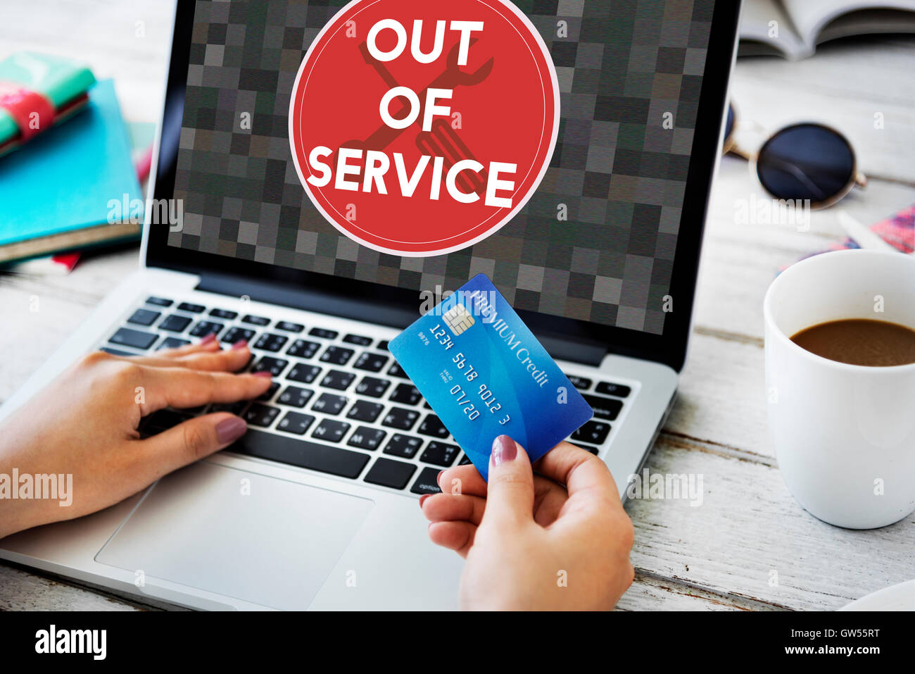 Out Of Service Sign Graphic Concept Stock Photo - Alamy