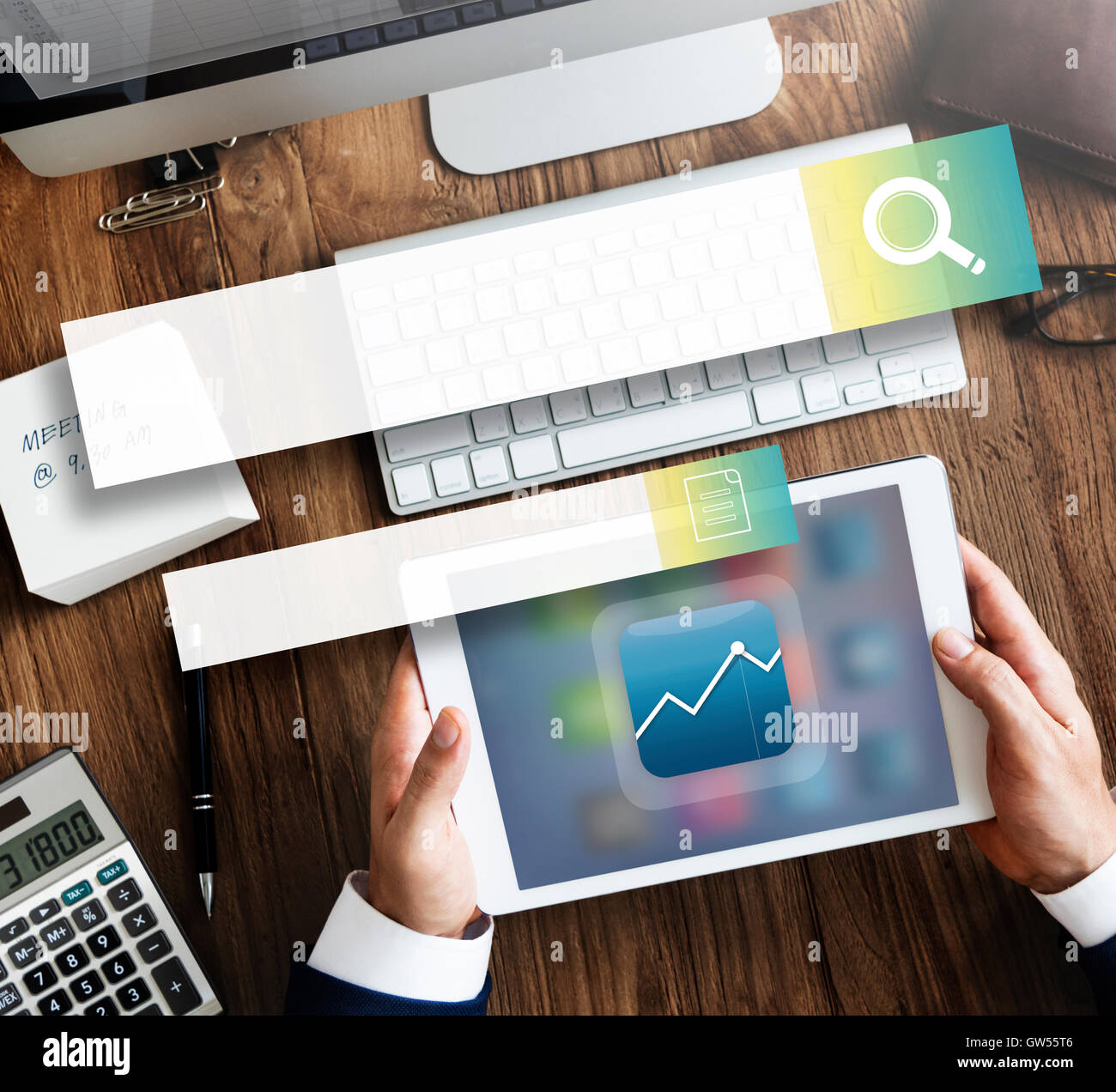 Research Information Graph Search Concept Stock Photo - Alamy