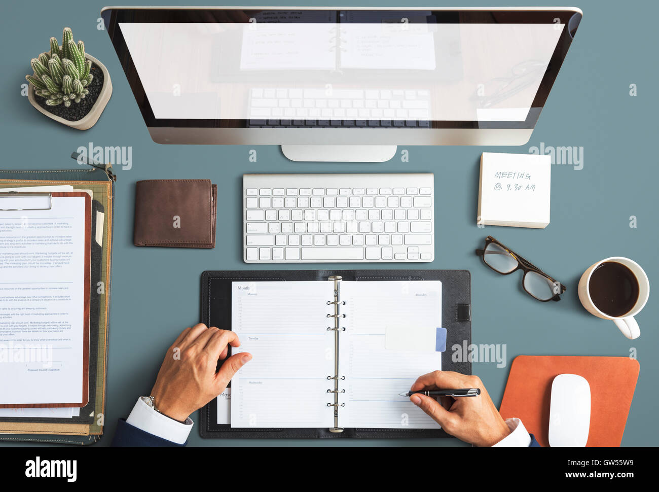 Business Objects Office Workspace Desk Concept Stock Photo - Alamy