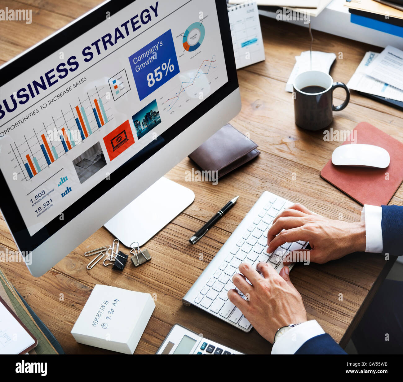 Accounting Analysis Digital Devices Workspace Concept Stock Photo - Alamy