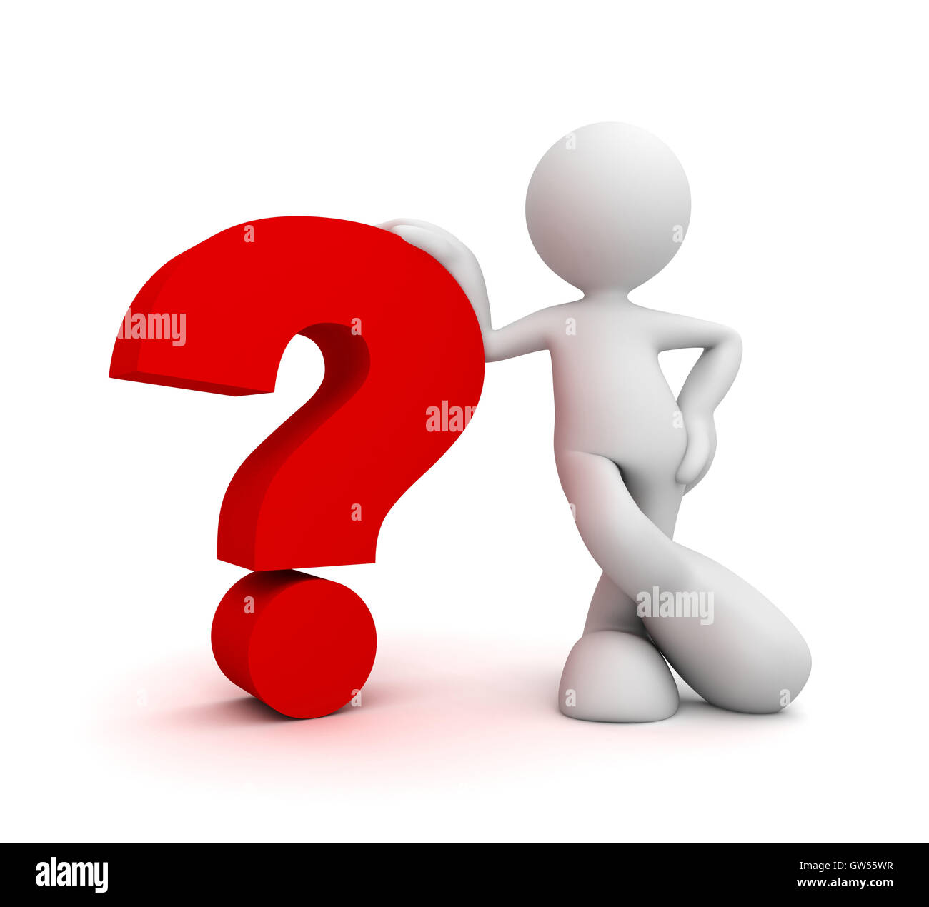 question mark 3d illustration Stock Photo - Alamy
