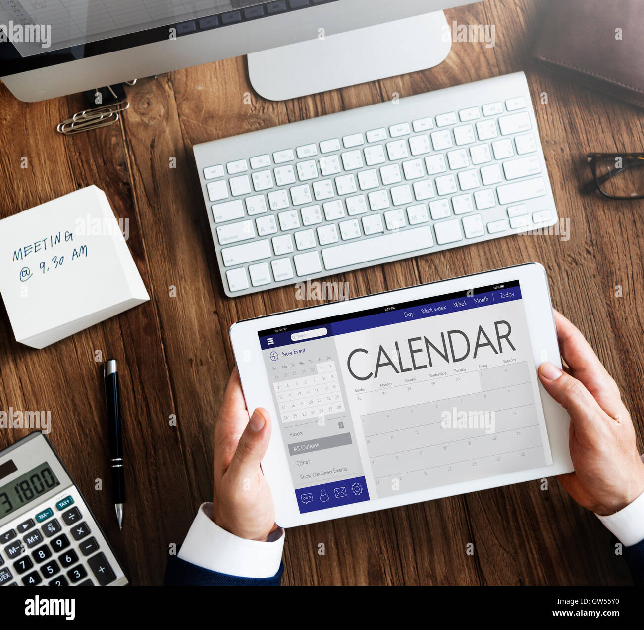 Calendar Date Organizer Planner Concept Stock Photo - Alamy